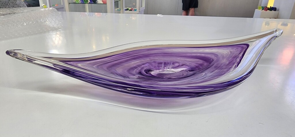 Lavender & Hyacinth Platter - Hokitika Glass Studio